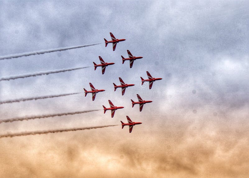 Red arrows editorial image. Image of sony, flying, arrows - 166329330
