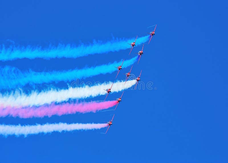 Red Arrows 2011 Display Team Editorial Photo - Image of airplane ...