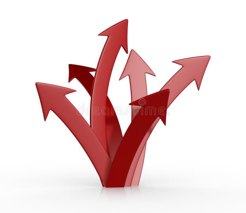 Arrows going up stock illustration. Illustration of creative - 31014122