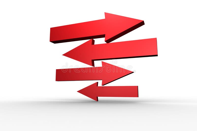 Red arrows stock illustration. Illustration of pointing - 255573873