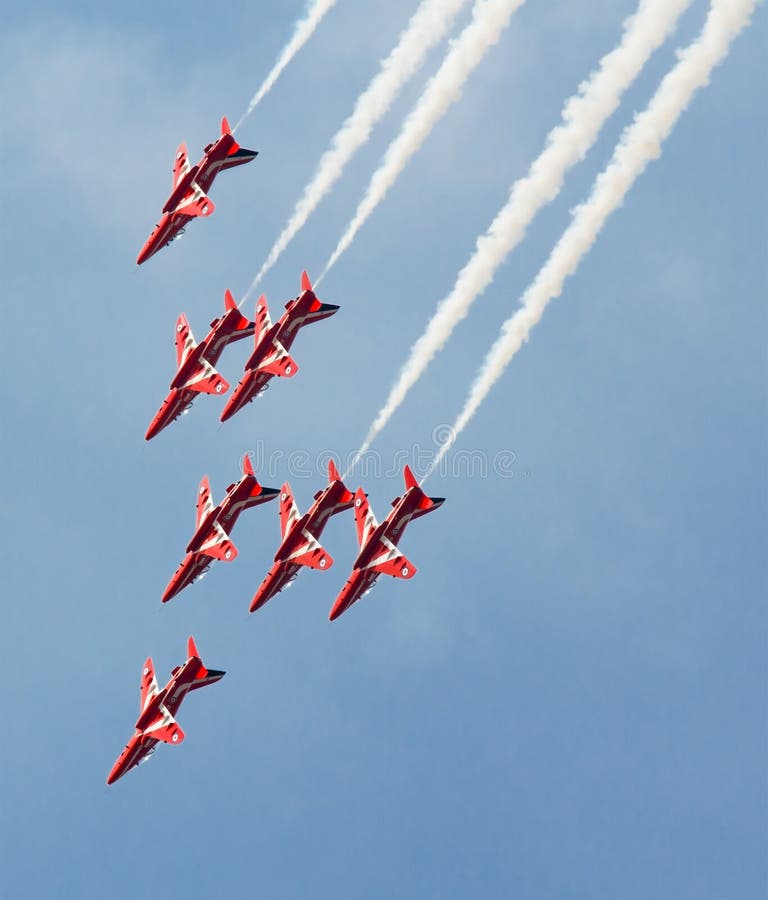 Red Arrows editorial stock image. Image of colourful - 74671349