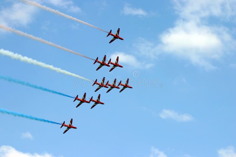 Red Arrows Display Team stock photo. Image of expertise - 2866182