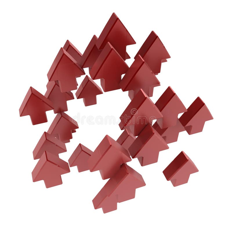 Red Arrows stock illustration. Illustration of attention - 4805717