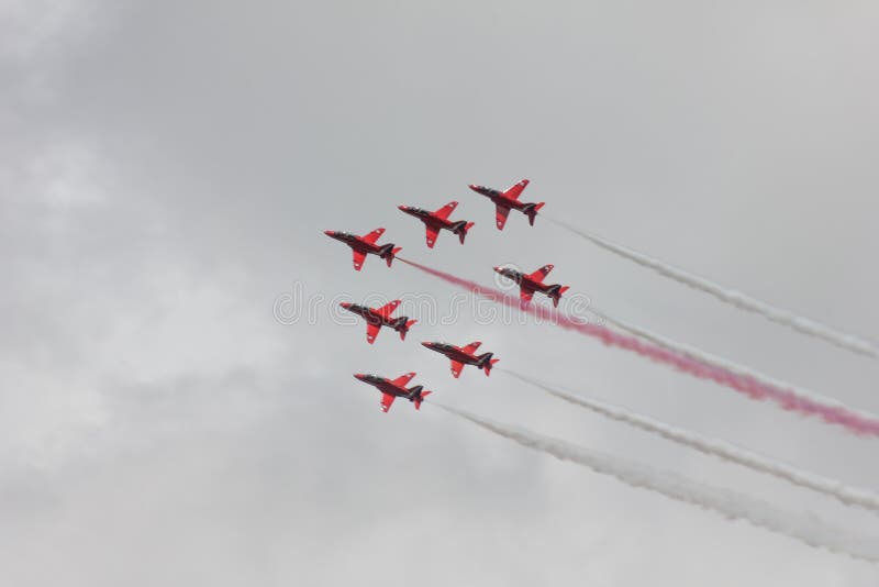Red Arrows Flying Display, Close Formation Editorial Stock Photo ...