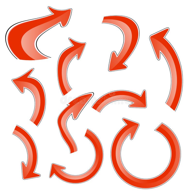 Red Arrows stock vector. Illustration of perspective - 54280461