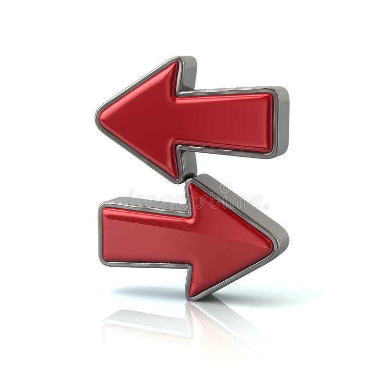 Red arrows stock illustration. Illustration of reflect - 91023587