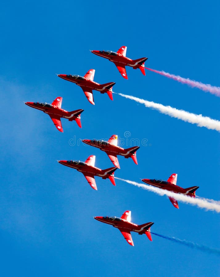 Synchronized Team Flight- Flying in Formations Stock Image - Image of ...