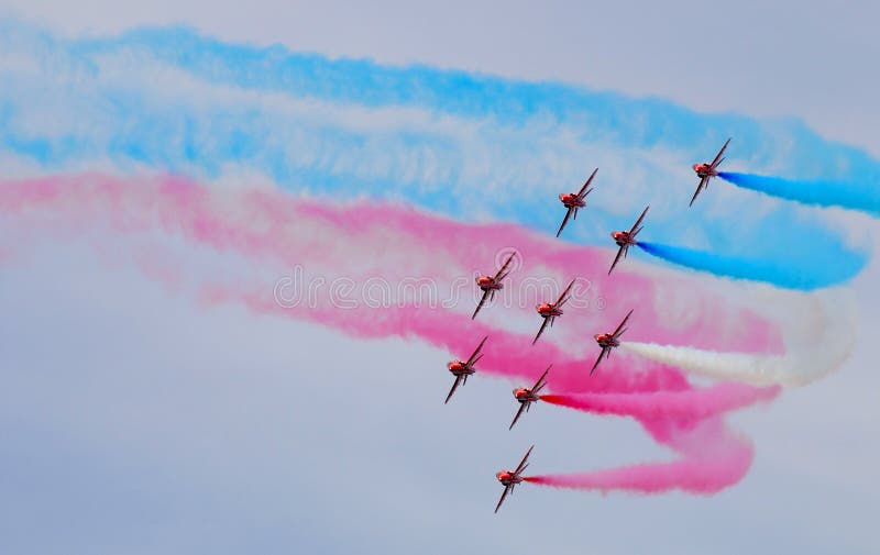 Red Arrows Display Team stock photo. Image of expertise - 2866182