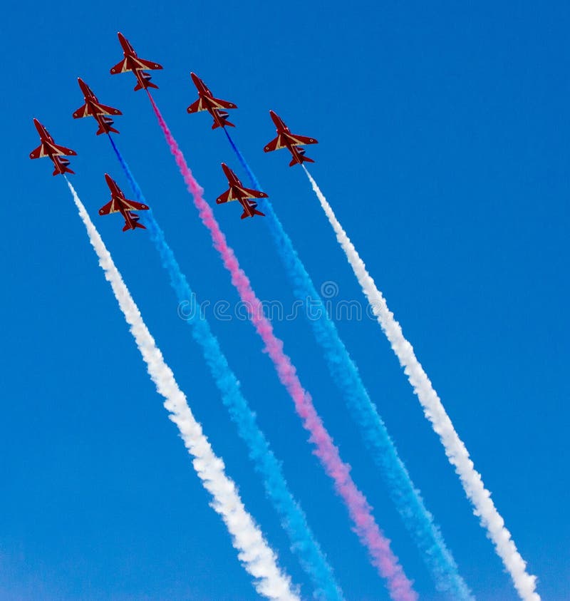 Red Arrows Display Team stock photo. Image of expertise - 2866182