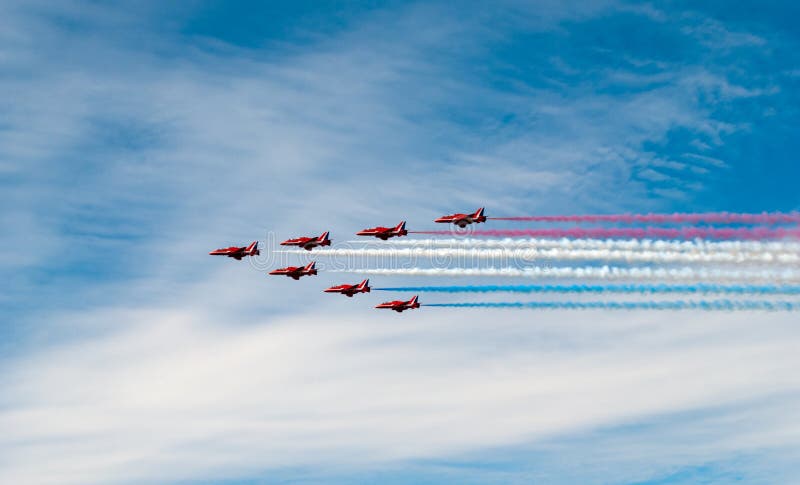 Red Arrows Display Team editorial photo. Image of team - 28472446