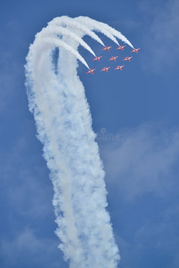 Red Arrows Display Team stock photo. Image of expertise - 2866182