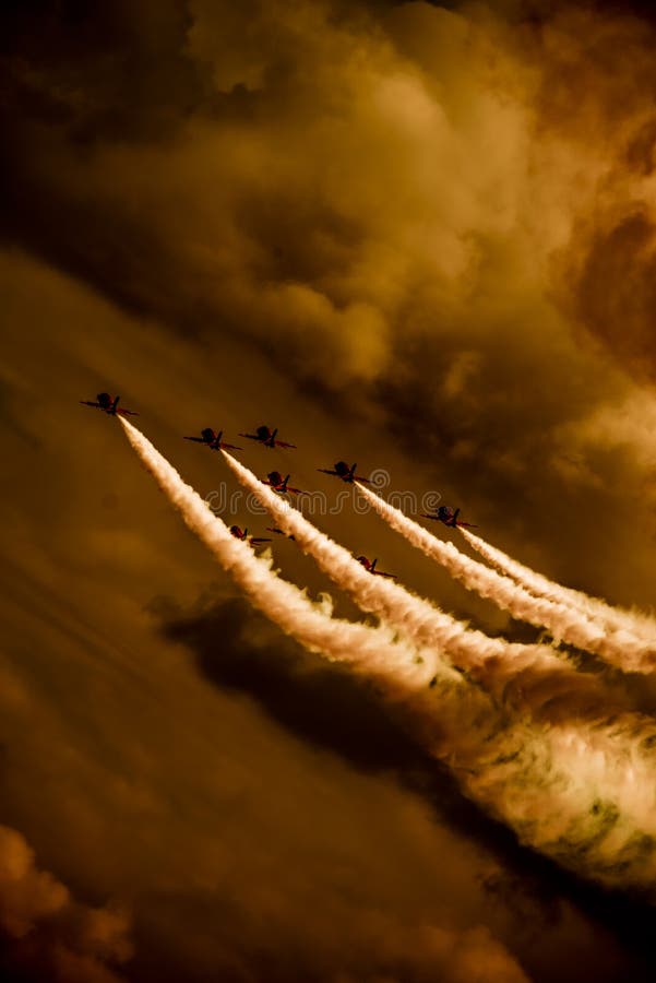 Red arrows display team stock image. Image of orange - 31692463