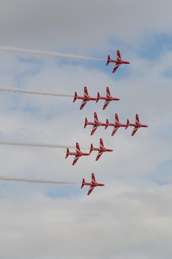 Red Arrows editorial stock image. Image of speed, accuracy - 42595419