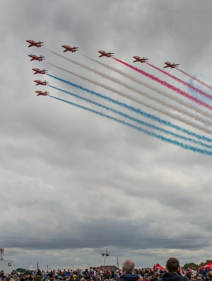 Red Arrows editorial stock photo. Image of royal, aeronautic - 42595438