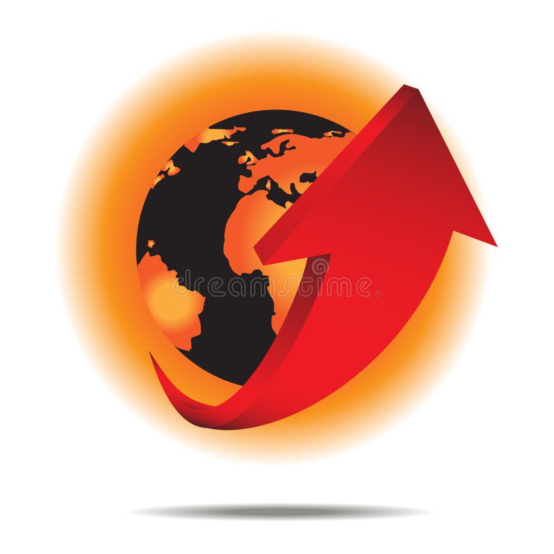 Red Arrows on Earth Vector for Design. Stock Vector - Illustration of ...