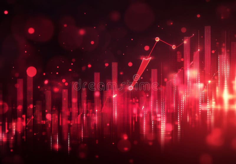 Red Arrows Embodying Financial Slump on a Dark Background Stock Photo ...