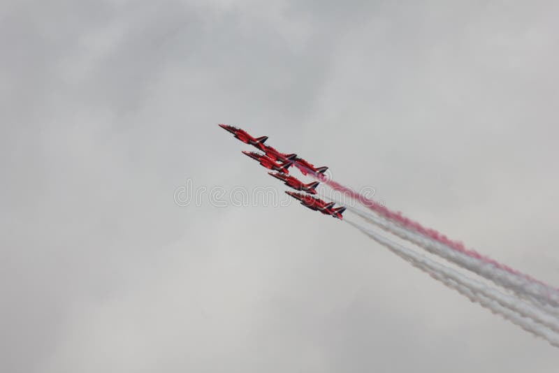 Red Arrows Flying Display, Close Formation Editorial Stock Image ...