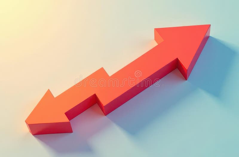 Red Arrows Indicating Upward and Downward Trends in Data Analysis Stock ...