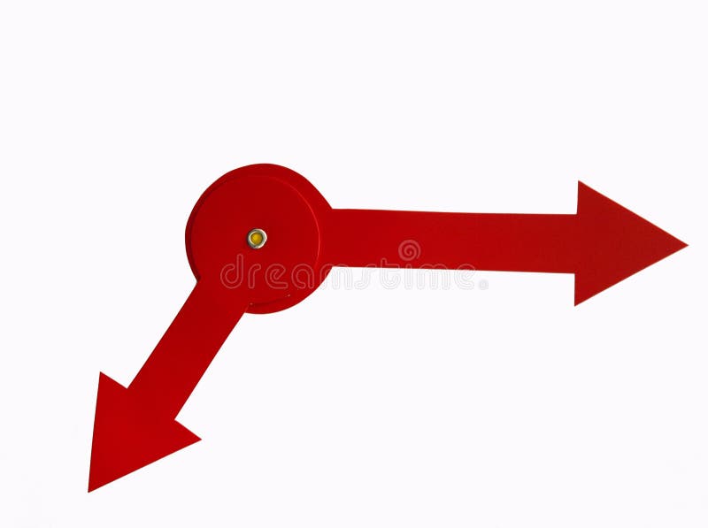 Red arrows of paper watch stock image. Image of meeting - 27400471