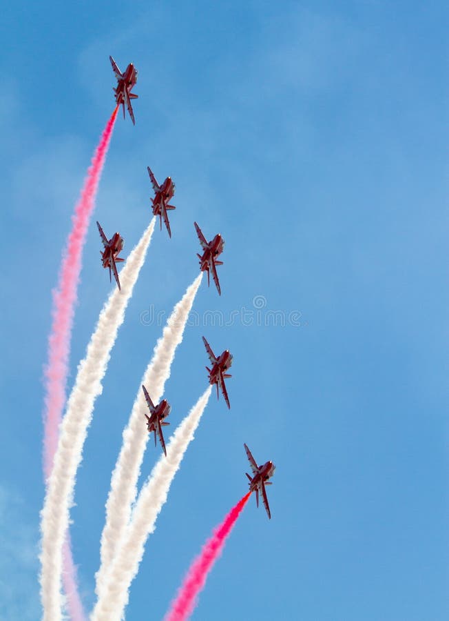 Red arrows display team stock image. Image of display, arrows - 344499