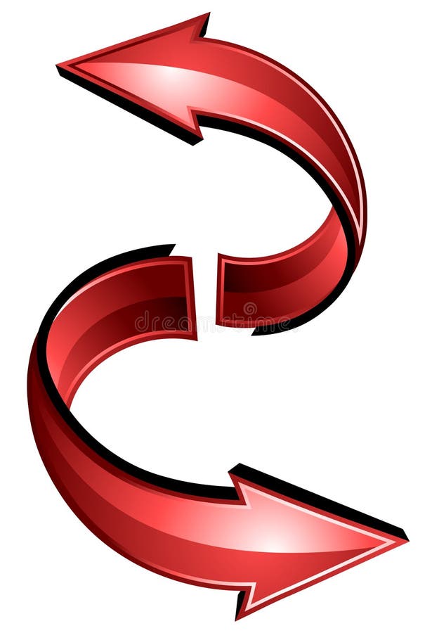 Red Arrows Ring Rotating stock illustration. Illustration of ...