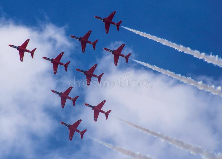 Red Arrows - Shuttle Roll stock photo. Image of sputhport - 77259686