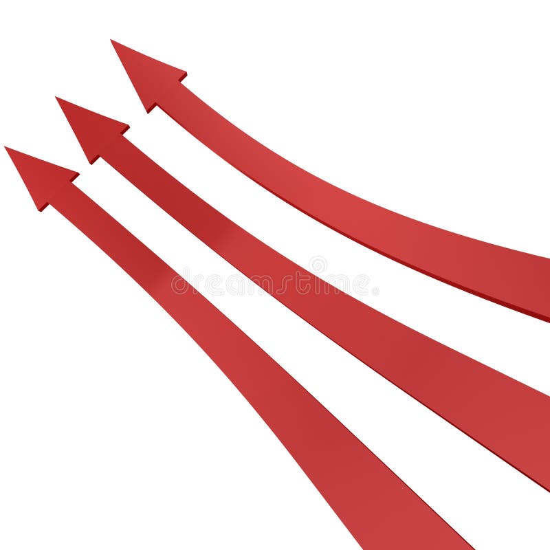 Red arrows up stock illustration. Illustration of overvalued - 4439311