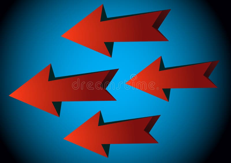 Red arrows. Vector stock vector. Illustration of circle - 33318225