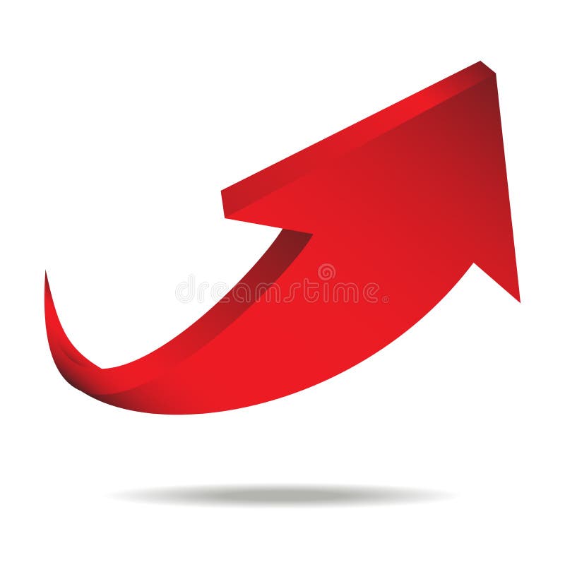 Red Arrows on White Vector for Design. Stock Vector - Illustration of ...