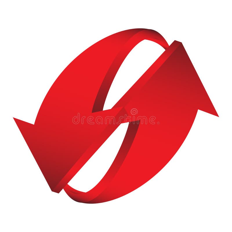 Red Arrows on White Vector for Design. Stock Vector - Illustration of ...