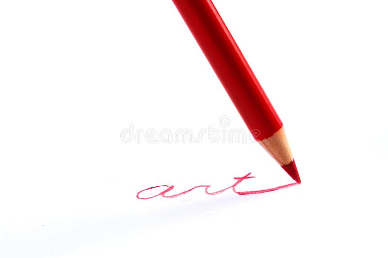 Red writing pencil stock photo. Image of crayon, background - 24369648