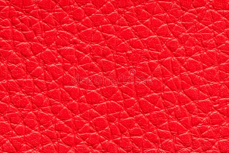 Red Artificial or Synthetic Leather Background with Neat Texture and ...