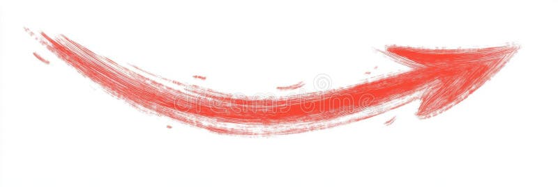 Red Artistic Arrow Paints a Forward Direction for Growth, Aiming High ...