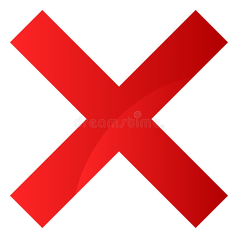 Red X As Restriction, Prohibition, Forbid, Failure, Prevention Icon ...