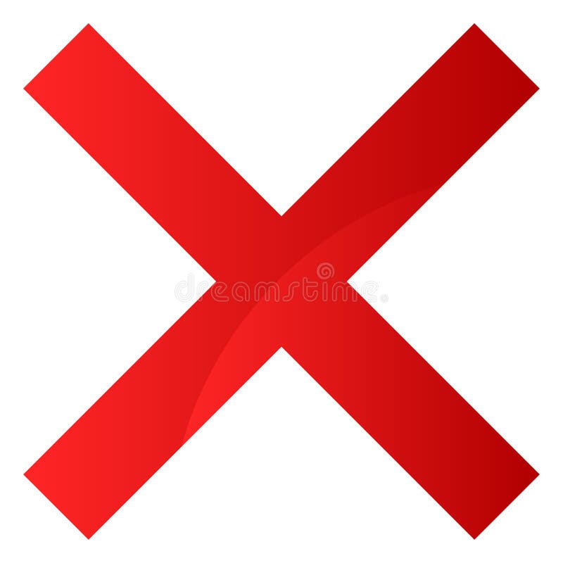 Red X As Restriction, Prohibition, Barrier, Error Icon Stock Vector ...