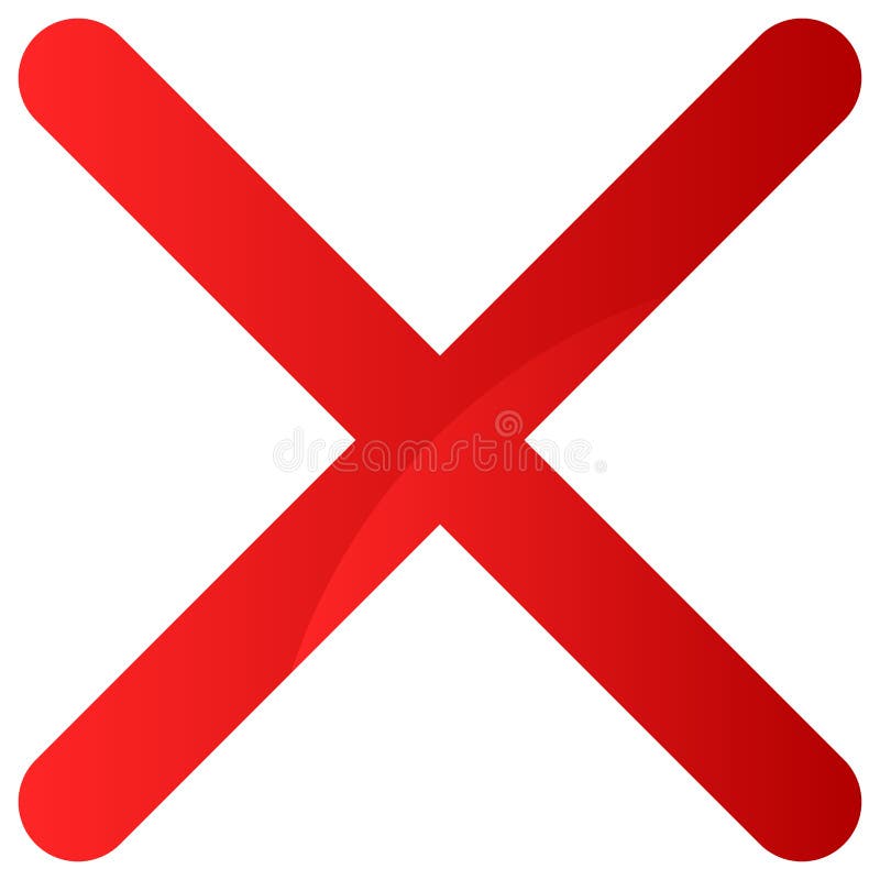 Red X As Restriction, Prohibition, Barrier, Error Icon Stock Vector ...