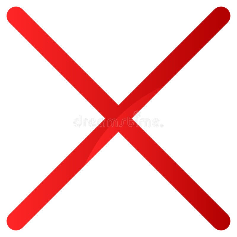 Red X As Restriction, Prohibition, Barrier, Error Icon Stock Vector ...