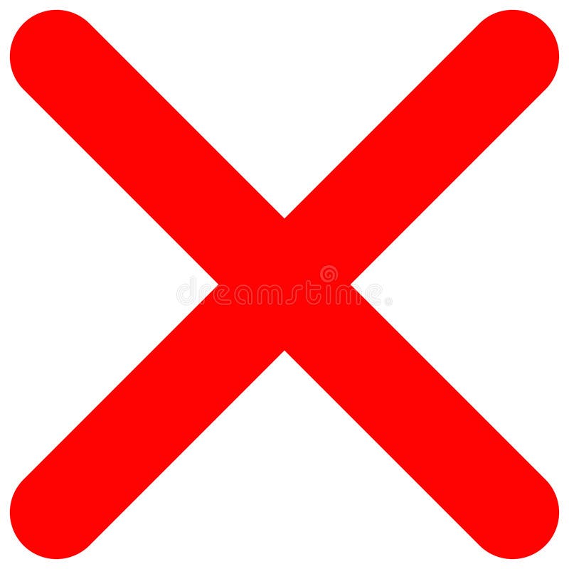 Red X As Restriction, Prohibition, Barrier, Error Icon Stock Vector ...