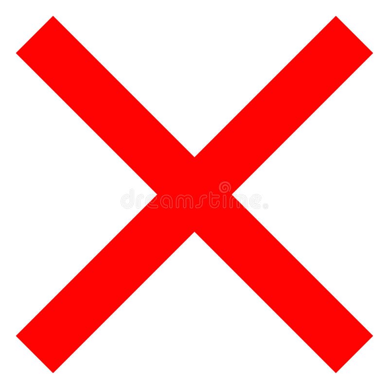 Red X As Restriction, Prohibition, Barrier, Error Icon Stock Vector ...