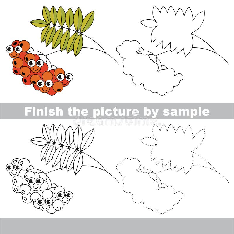 Berry. Drawing worksheet. stock vector. Illustration of play - 89905135