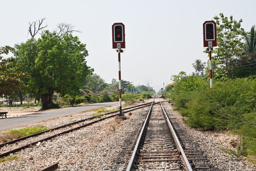 Red Aspect Signal stock image. Image of direction, blue - 13871445