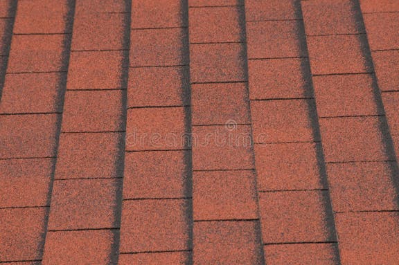 Red Asphalt Shingles on House Stock Photo - Image of texture, shingles ...