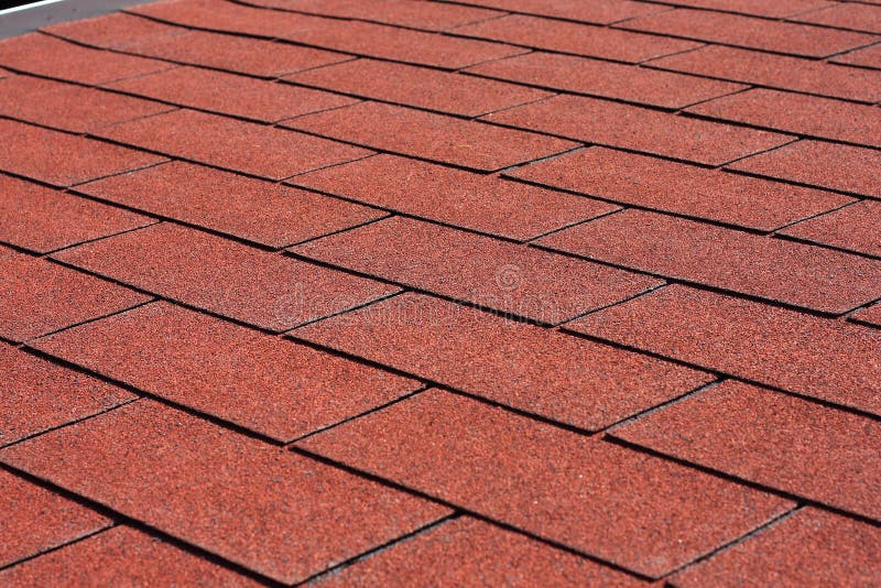 Red asphalt shingles stock photo. Image of house, real - 43106272