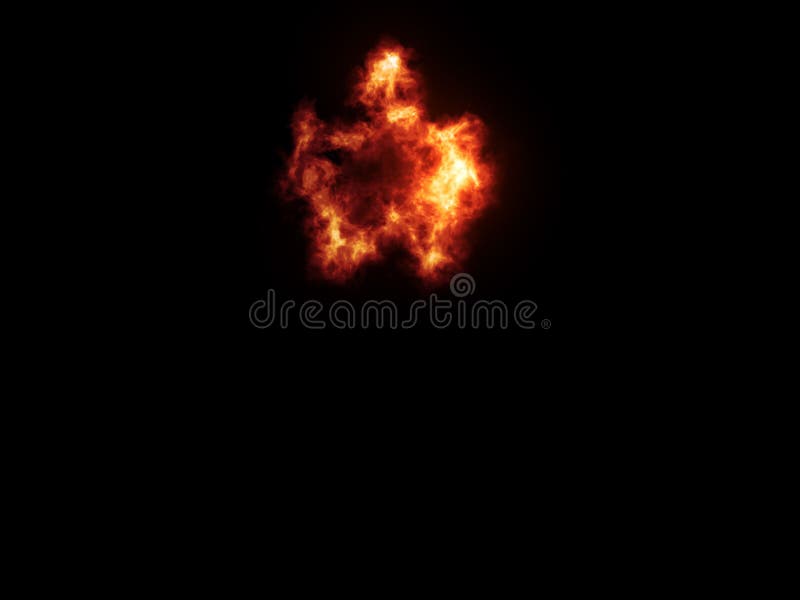 Red Asterisk Symbol Burning in Flames on a Dark Background Stock ...