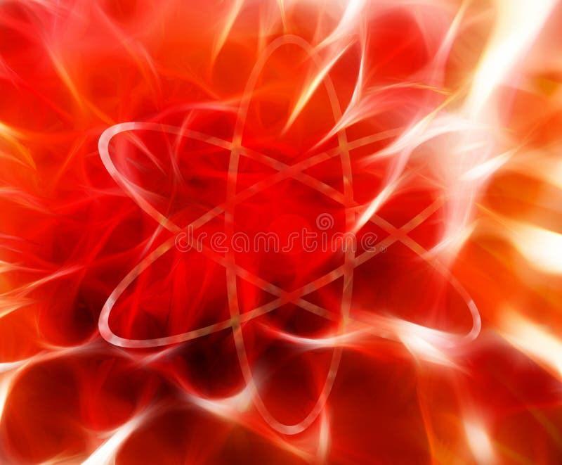 Red atom background stock illustration. Illustration of nucleus - 16169753