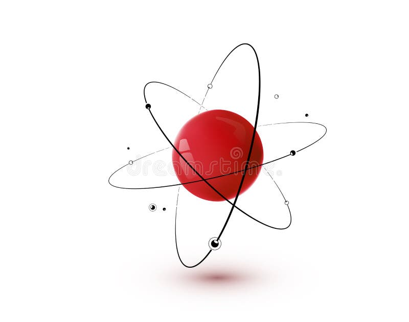 Red atom background stock illustration. Illustration of digital - 16169753
