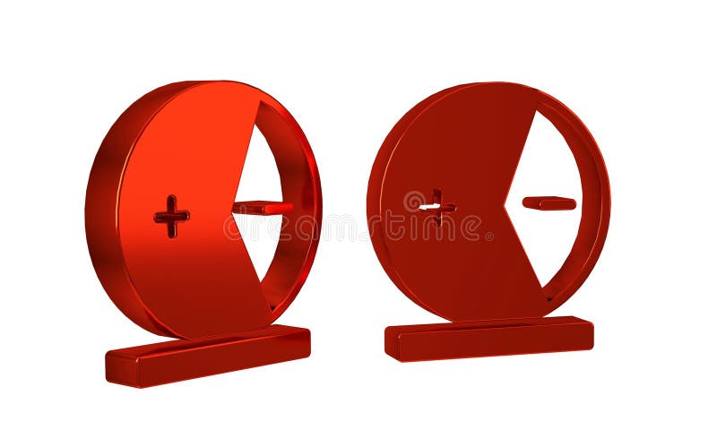 Red Atom Icon Isolated on Transparent Background. Symbol of Science ...