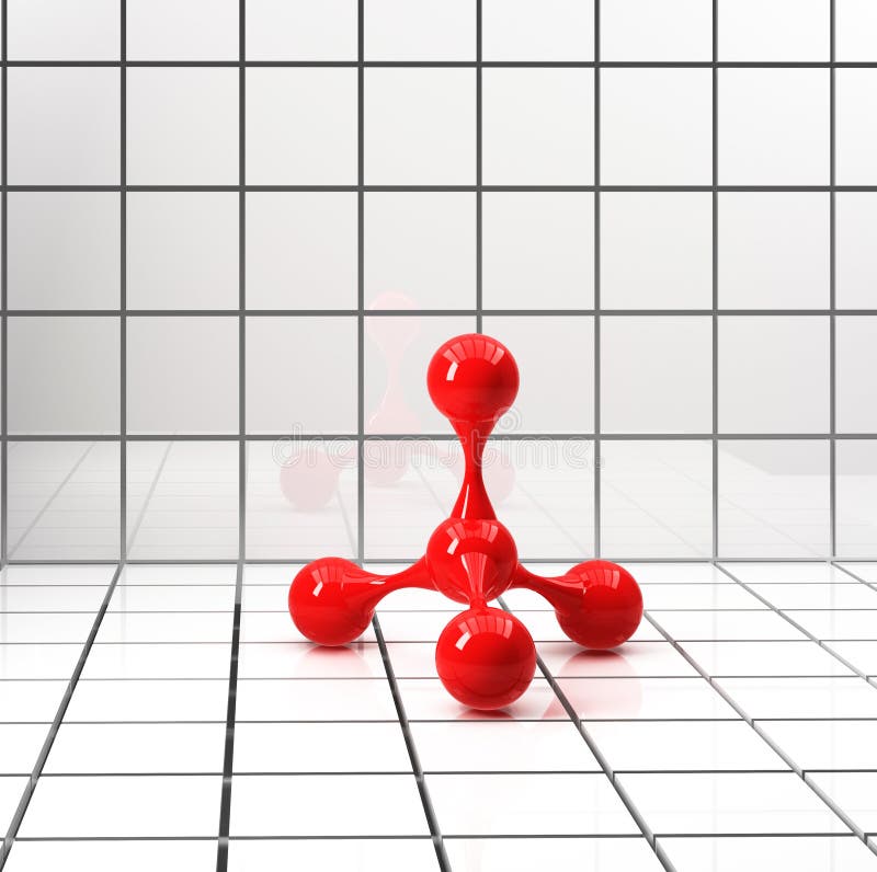 Atomic Structure on Dark Gray Background Stock Vector - Illustration of ...