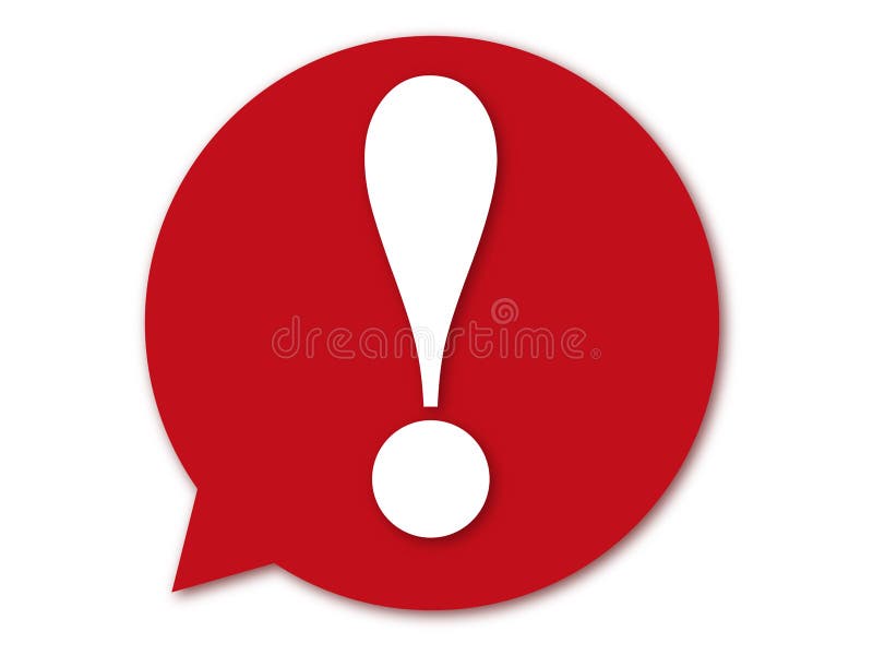 Red Attention Sign in Speech Bubble.Exclamation Mark Icon Stock Vector ... Red Attention Sign in Speech Bubble.Exclamation Mark Icon Stock Vector ...