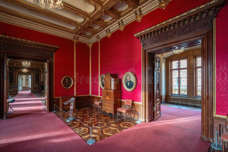 Red Audience at Schwerin Castle Interior - Schwerin, Germany Editorial ...